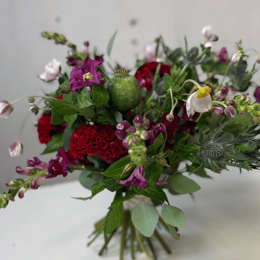 Bridal Bouquet with Japanese Anemones - Triangle Nursery Academy